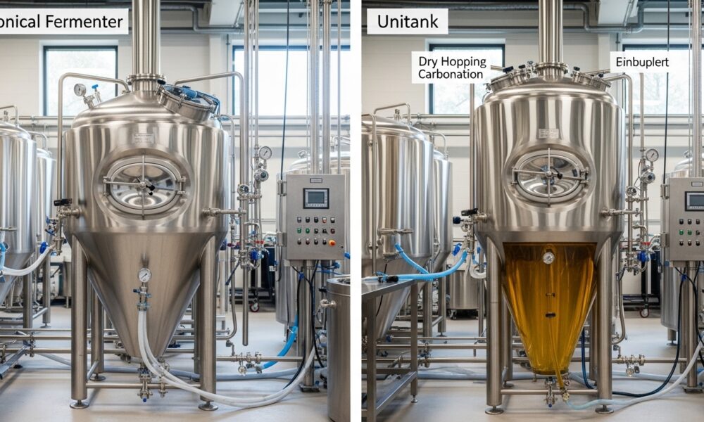 Conical Fermenter vs. Unitank: What’s the Difference?