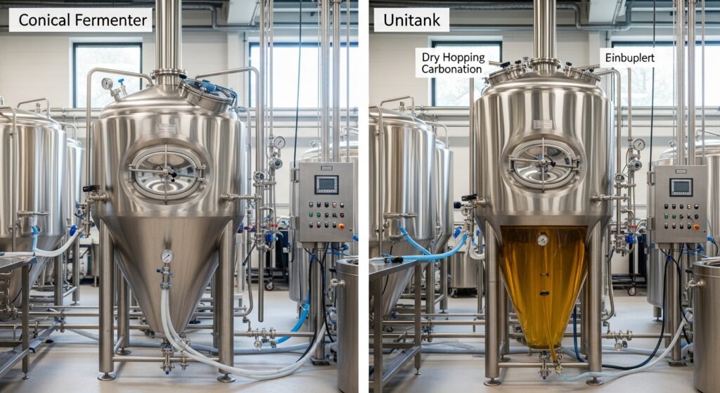 Conical Fermenter vs. Unitank: What’s the Difference?
